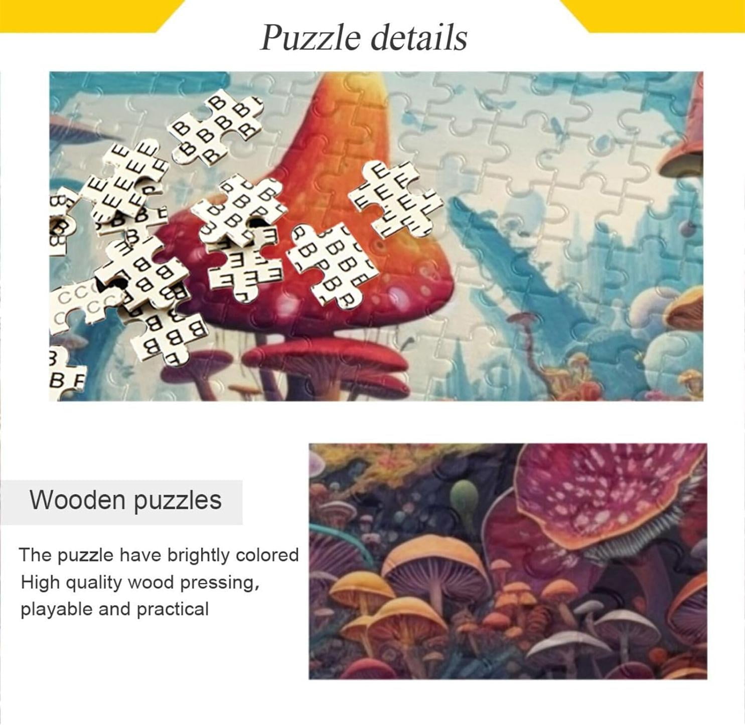 Fantasy Mushroom World Jigsaw Puzzle 1000 Pieces, Zigsaw with Storage ...