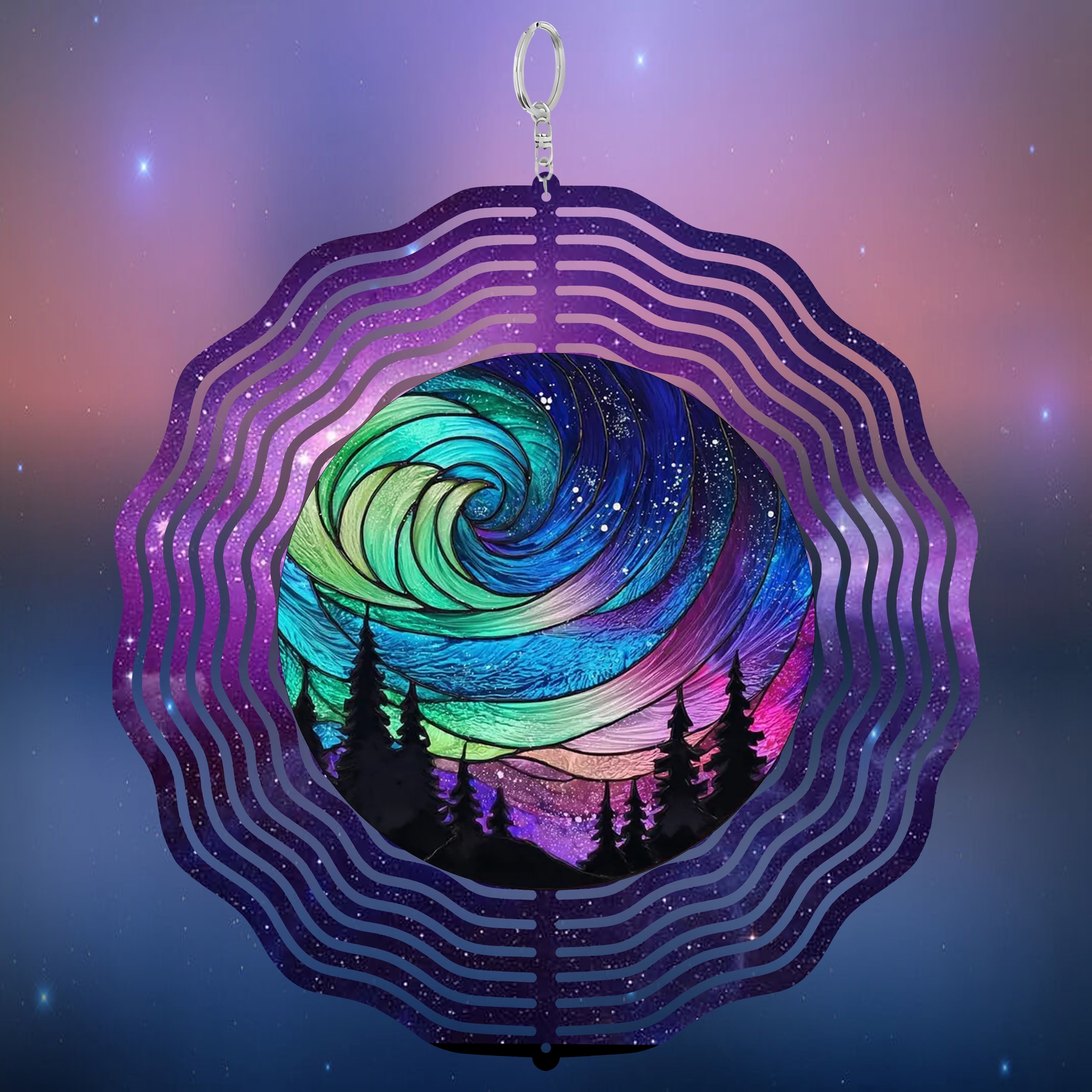 Fantasy Musical Witches Sisters Metal Wind Spinner 3D Magic Garden ...