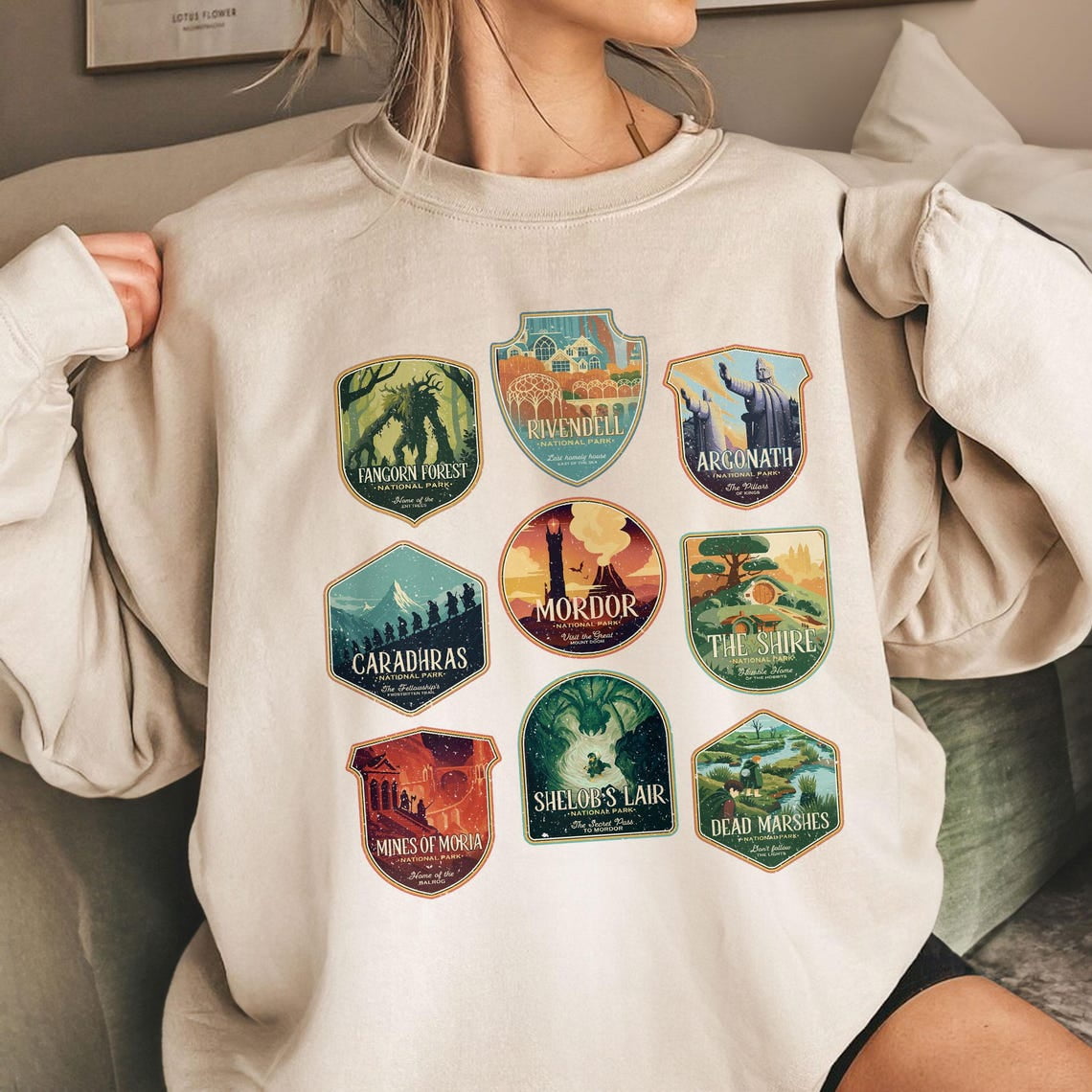 Fantasy National Park Sweashirt, Middle Earth Lotr Tshirt, Mystical ...