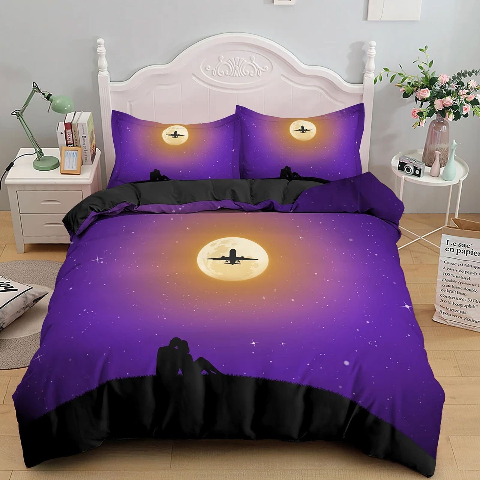 Fantasy Night King Duvet Cover Magical Sky Scery Bedding Set for Kids ...