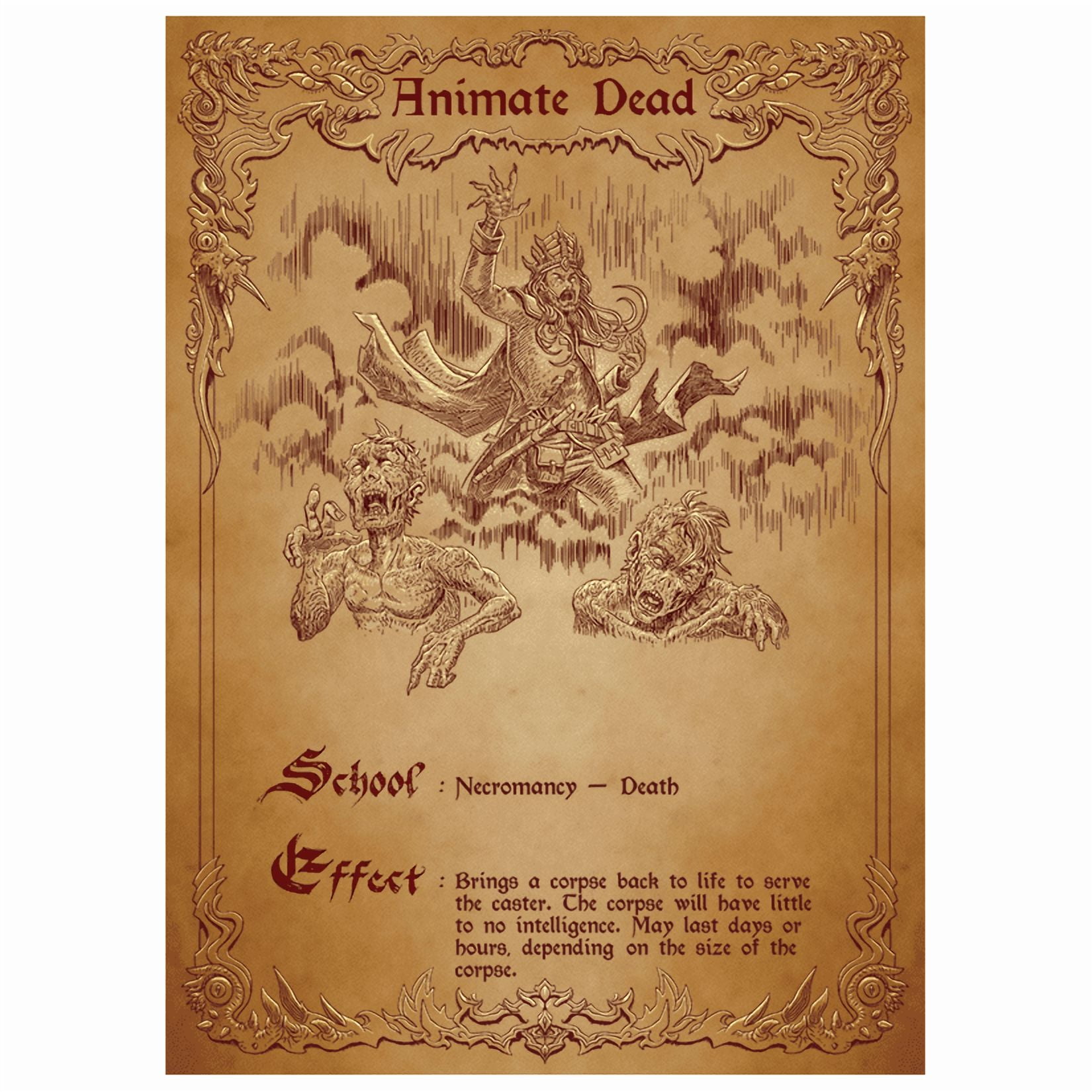 Fantasy North - Animate Dead - Spell Scroll Series - 100 Textured Matte ...
