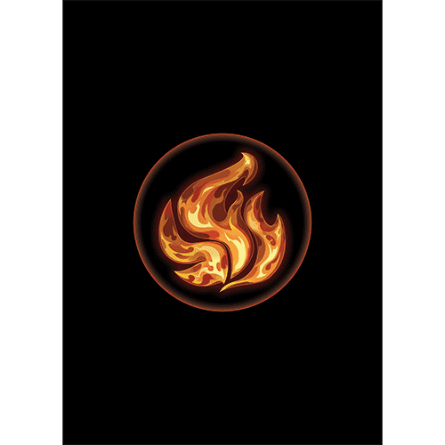 Fantasy North - Elements I - Fire - 100 Textured Matte TCG Card Sleeves ...