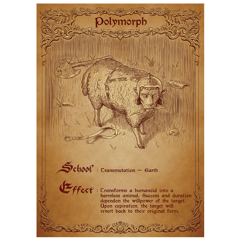 Fantasy North - Polymorph - Spell Scroll Series - 100 Textured Matte ...