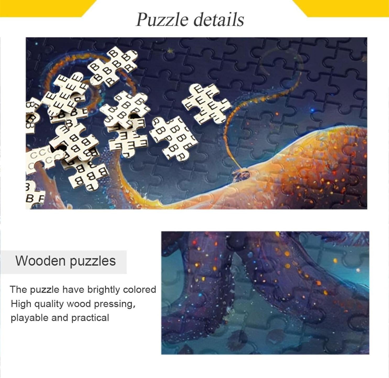 Fantasy Octopus Jigsaw Puzzle 500 Pieces, Zigsaw with Storage Bag and ...