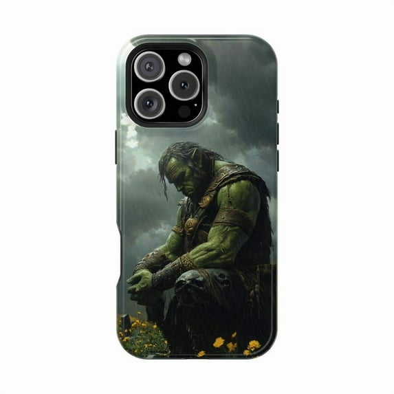 Fantasy Orc Warrior Graphic Phone Case for iPhone 11,12,13,14,15,16,17 ...