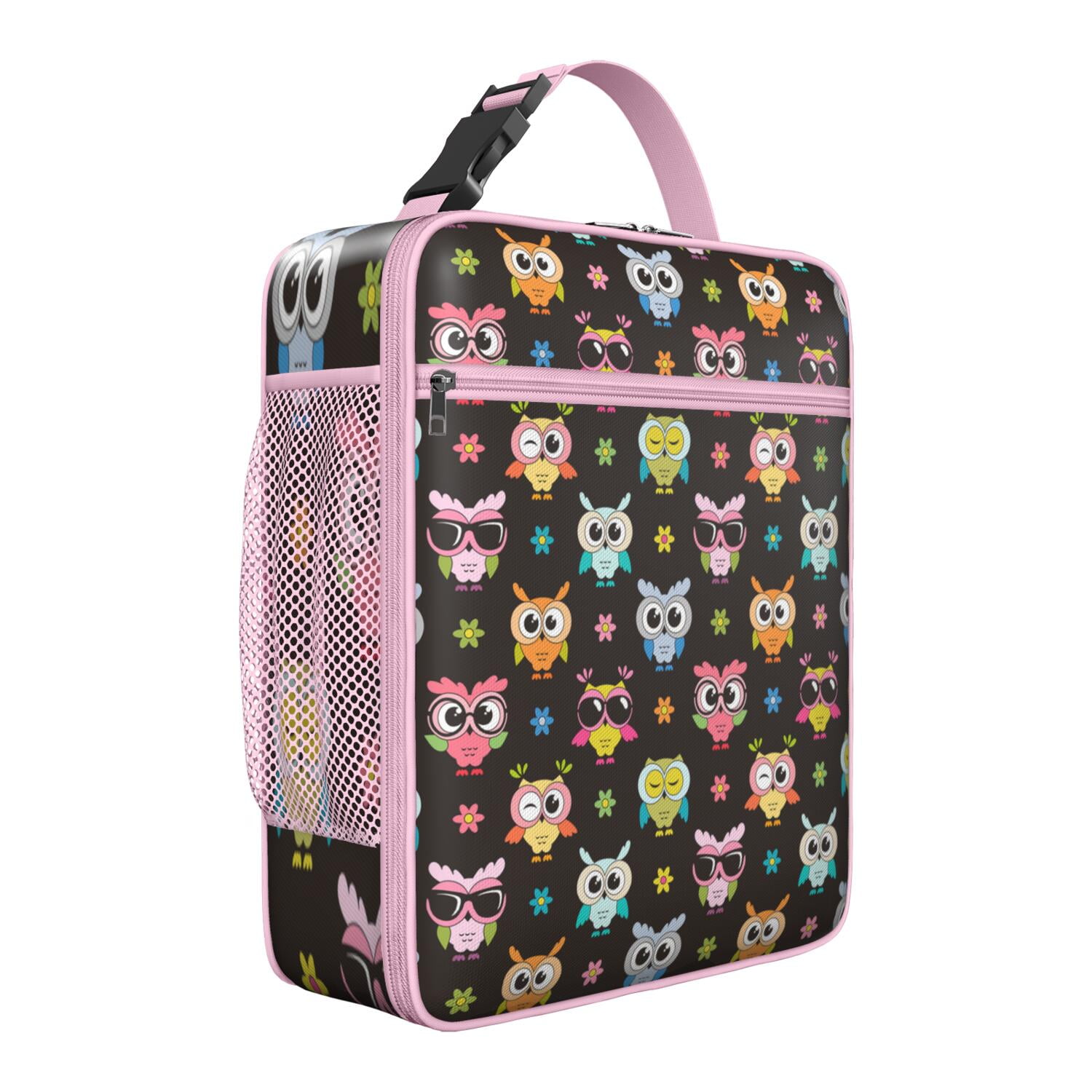 Fantasy Owl Lunch Bag, Hand-Drawn Cute Baby Owl with Stars and Night ...