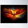 Fantasy Phoenix: Rising From The Ashes Poster Wall Art, UNFRAMED PAPER ...
