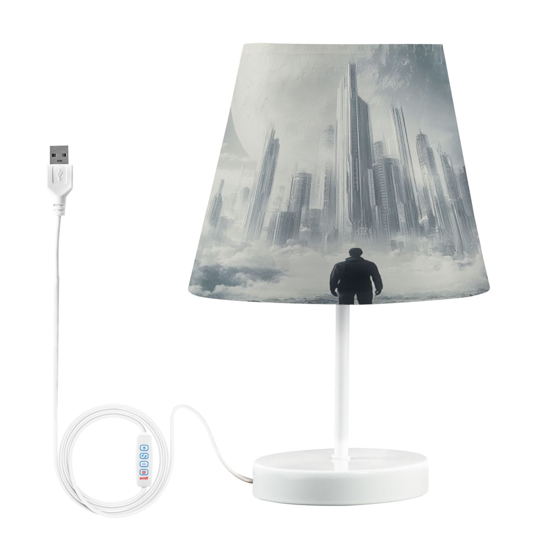 Fantasy Planet City Desk Lamp LED Table Nightstand Lamps with 3 Color ...