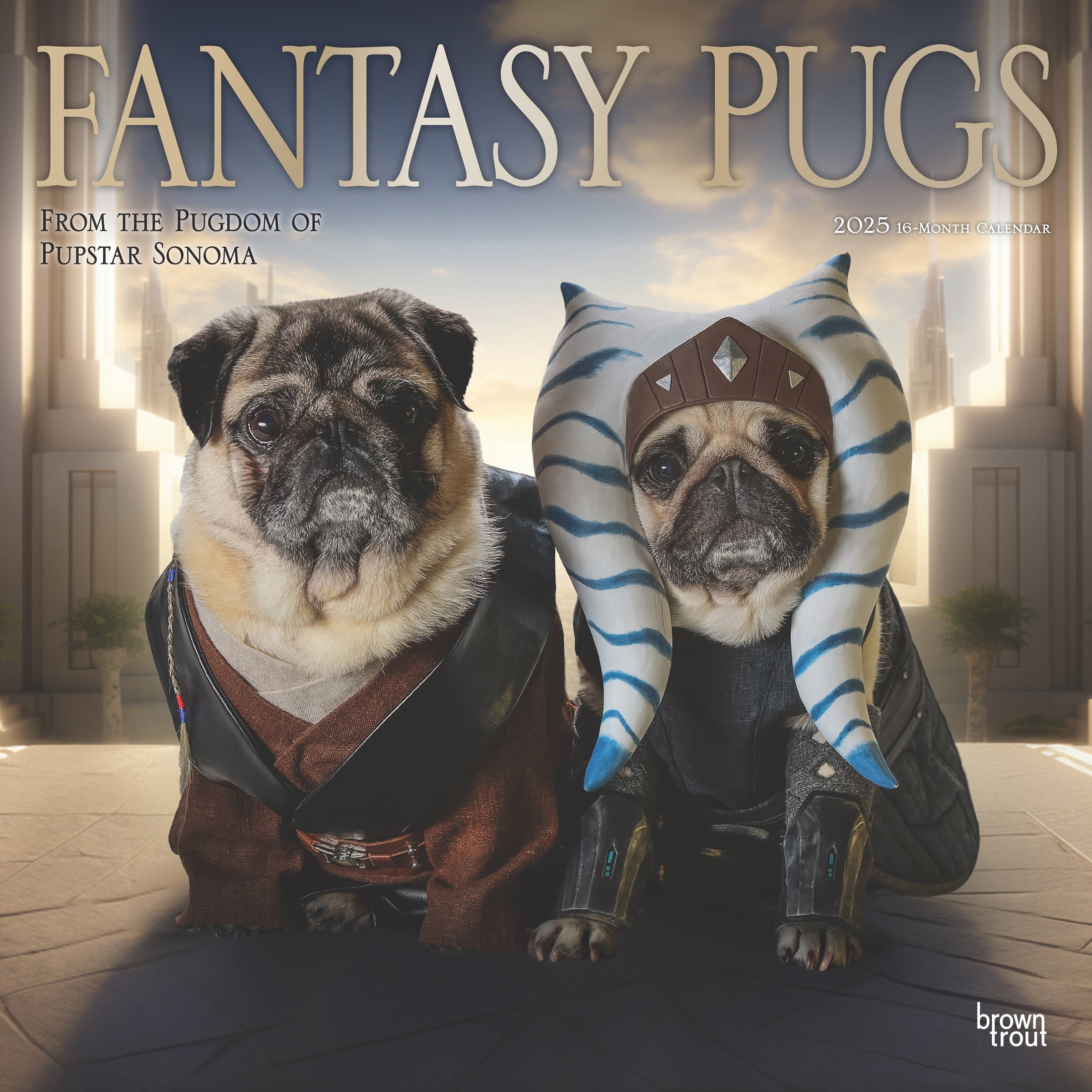 Fantasy Pugs OFFICIAL | 2025 12x24" (Hanging) Wall Calendar ...