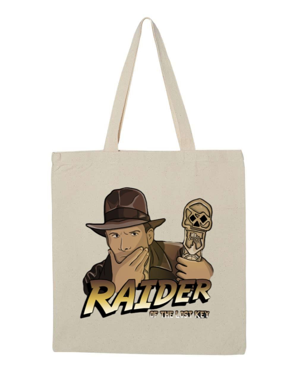 Fantasy Puzzle Tote Bag with Lost Key and Retro Raider Quest Art ...
