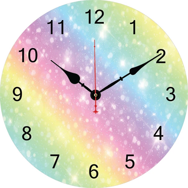 Fantasy Rainbow Wall Clock Modern Design Living Room Bedroom Office Decoration Kitchen Clock Art ...