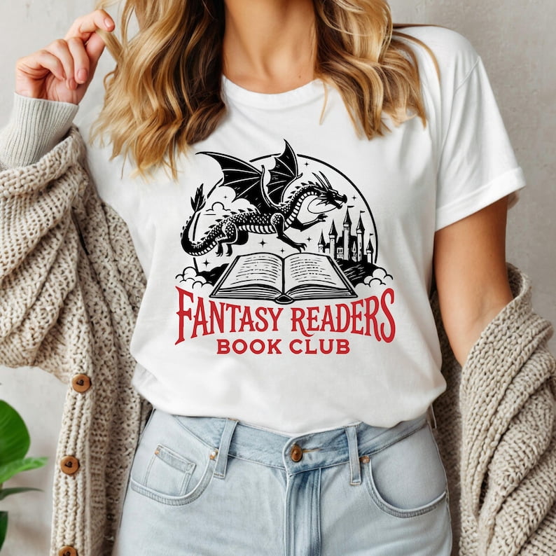 Fantasy Readers Book Club Shirt, Dragon Rider Shirt, Fantasy Bookish ...
