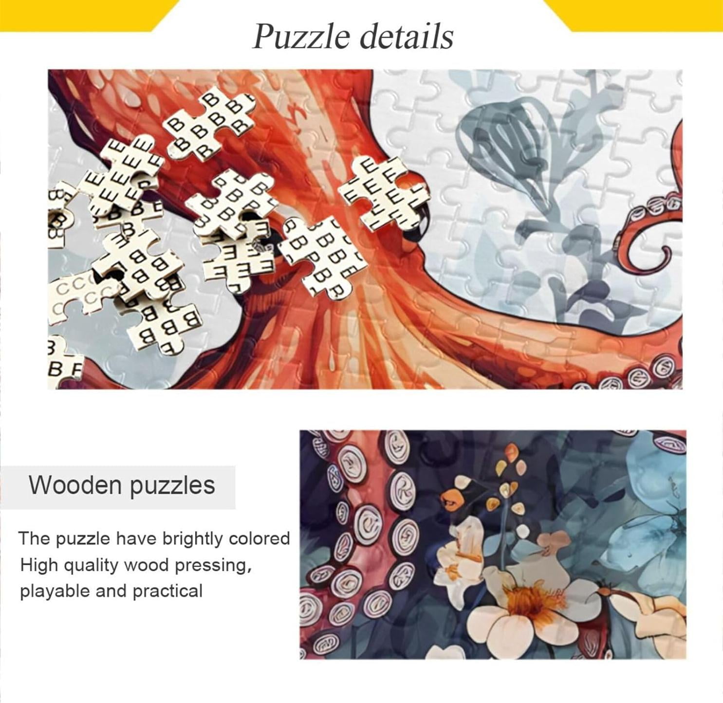 Fantasy Red Octopus Jigsaw Puzzle 500 Pieces, Zigsaw with Storage Bag ...