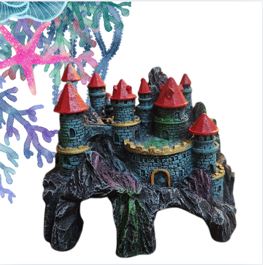 Fantasy Resin Castle for Aquariums – Fish Tank Underwater Fortress ...