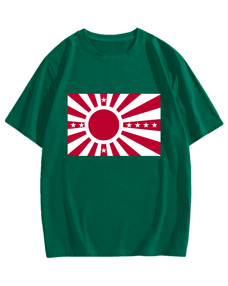 Fantasy Rising Sun Flag Cotton casual T-shirt - Walmart.com