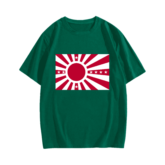 Fantasy Rising Sun Flag Cotton casual T-shirt - Walmart.com