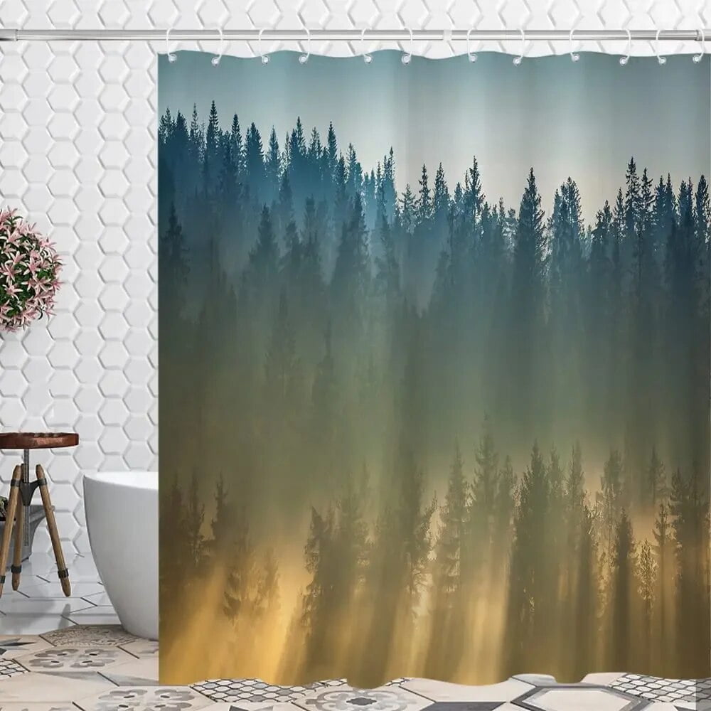 Fantasy Shower Curtain Water Night View Dark Clouds Stars Moonlight ...