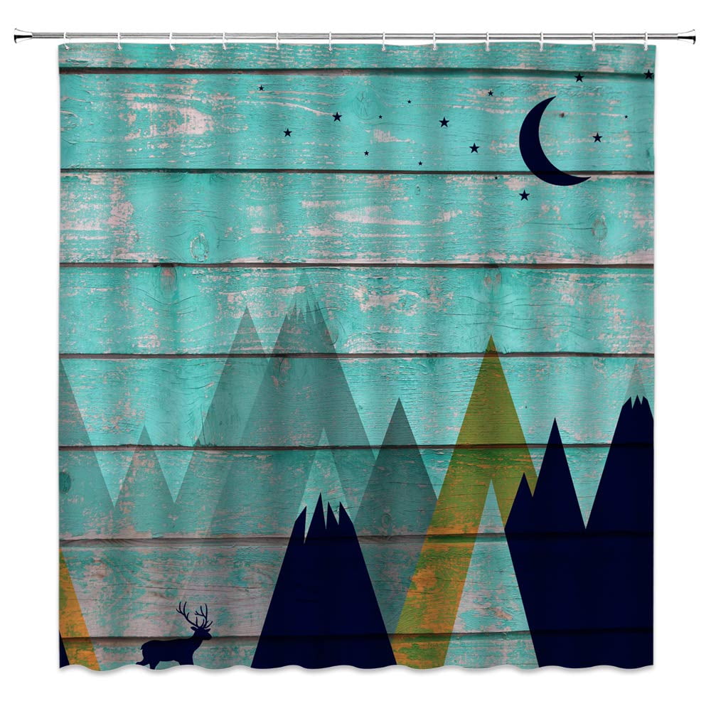 Fantasy Shower Curtain Water Night View Dark Clouds Stars Moonlight ...