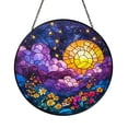 Fantasy Sky Cloud and Stars Stained Glass Suncatcher – Decorative ...