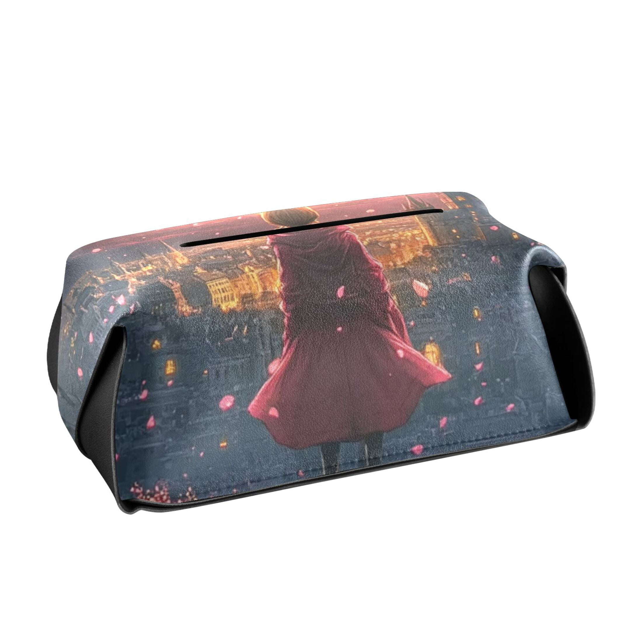 Fantasy Sky and Girl Tissue Box Cover Leather Square Rectangle Tissue ...