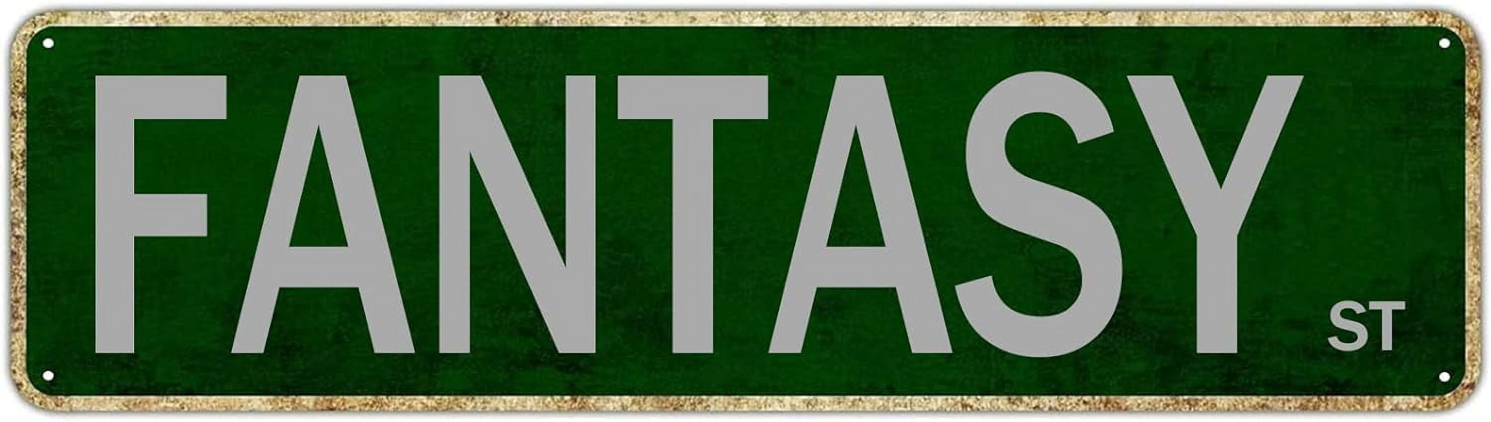 Fantasy St Vintage Retro Tin Signs Art Plaque Aluminum Sign for Bedroom ...