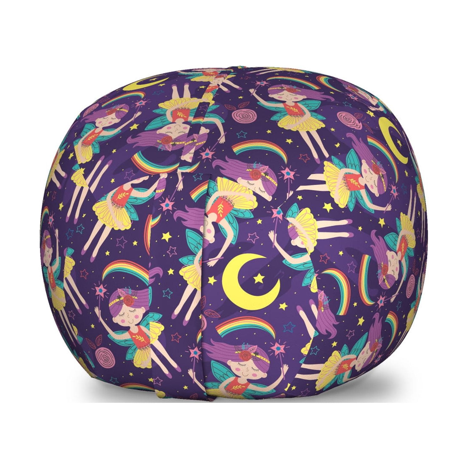 Fantasy Storage Toy Bag Chair, Colorful Nighttime Sky Scene with Stars ...
