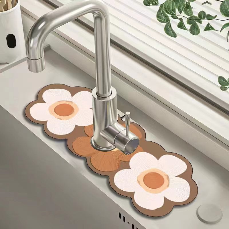 Fantasy Style Faucet Draining Mat, Absorbant Faucet Mat for Kitchen ...