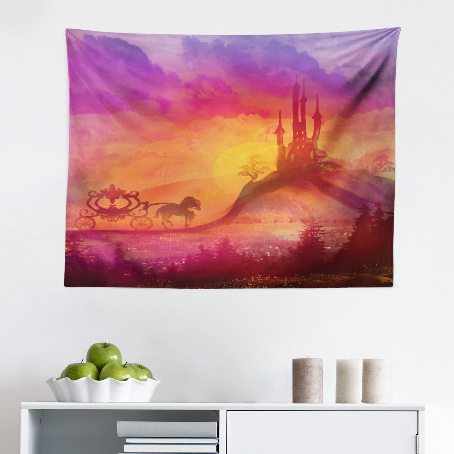 Fantasy Tapestry, Fabulous Herons and Tree in Living Water Fictional ...
