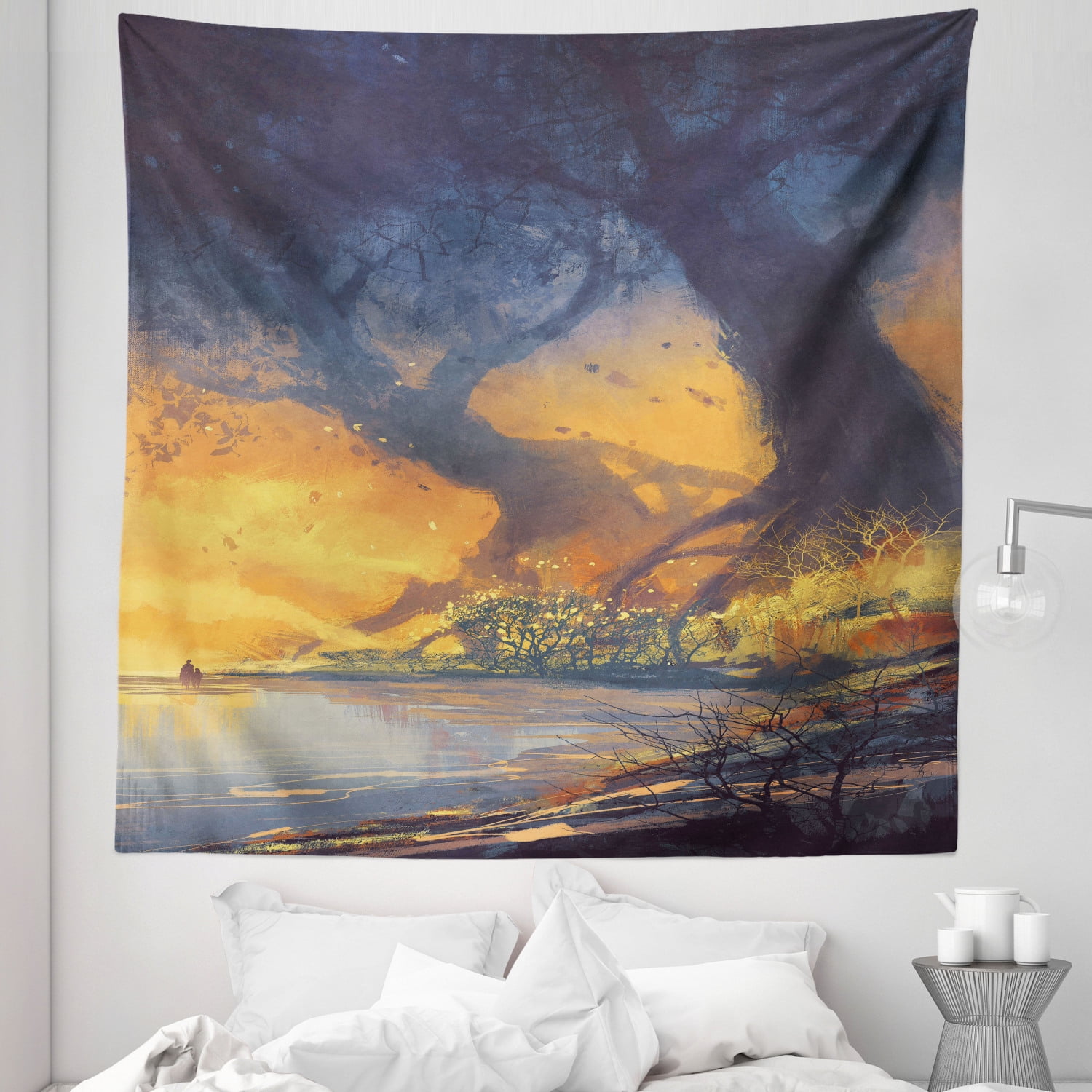 Fantasy Tapestry, Landscape Painting of Big Trees with Huge Roots at ...