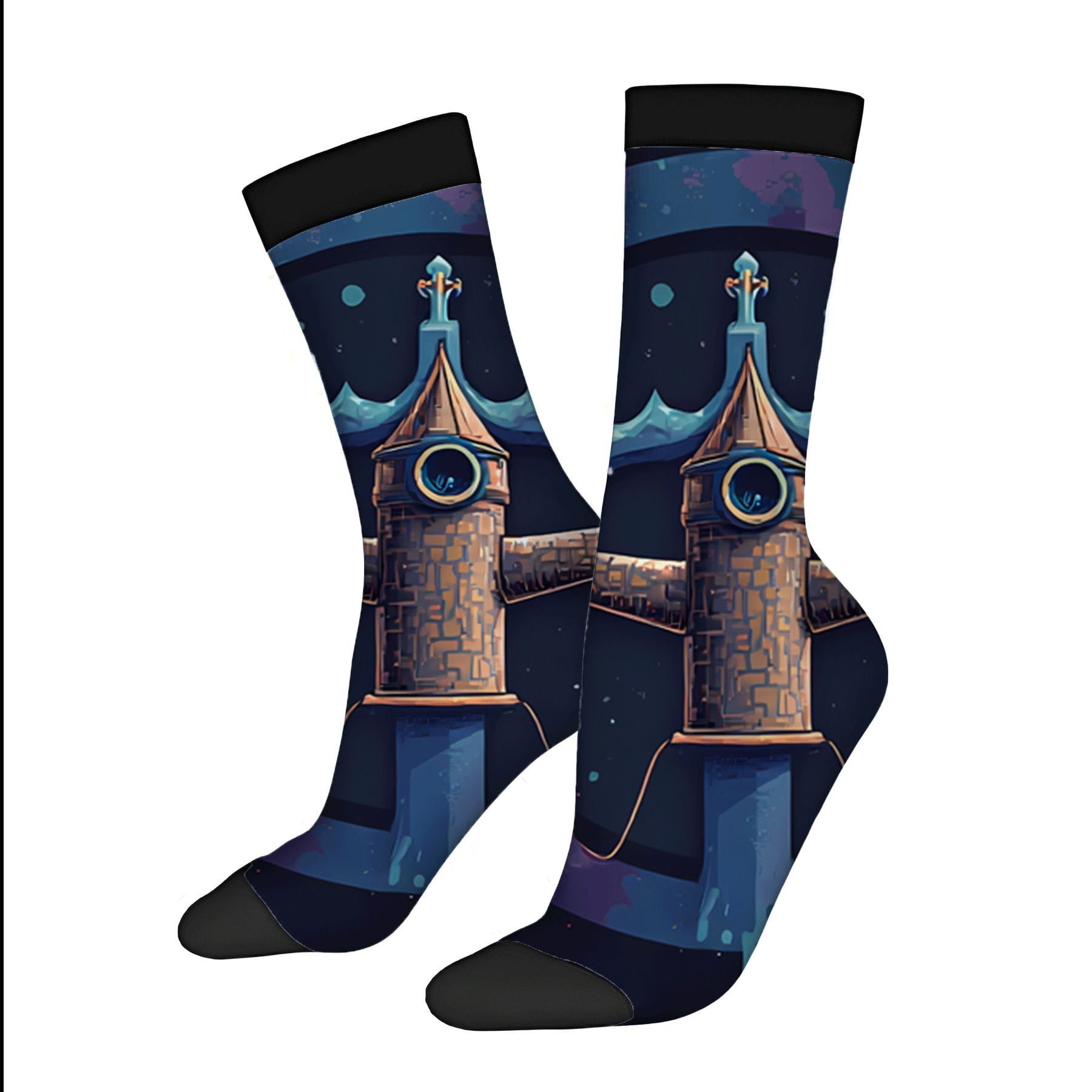 Fantasy-Themed Socks: 2 Pairs of Unisex Trendy Socks with Intricate ...