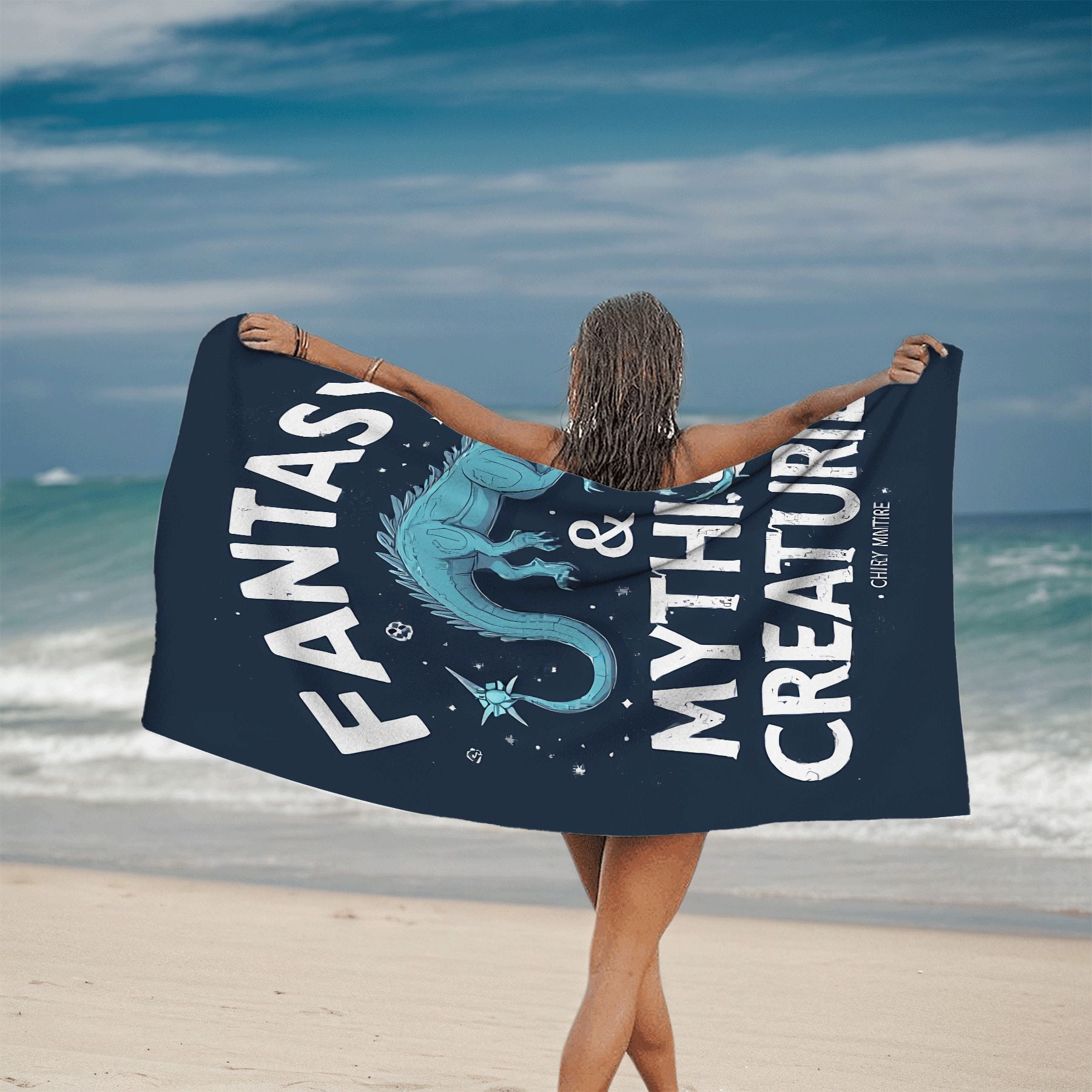 Fantasy Towel - Mythical Creatures Design for Beach Pool and Travel ...