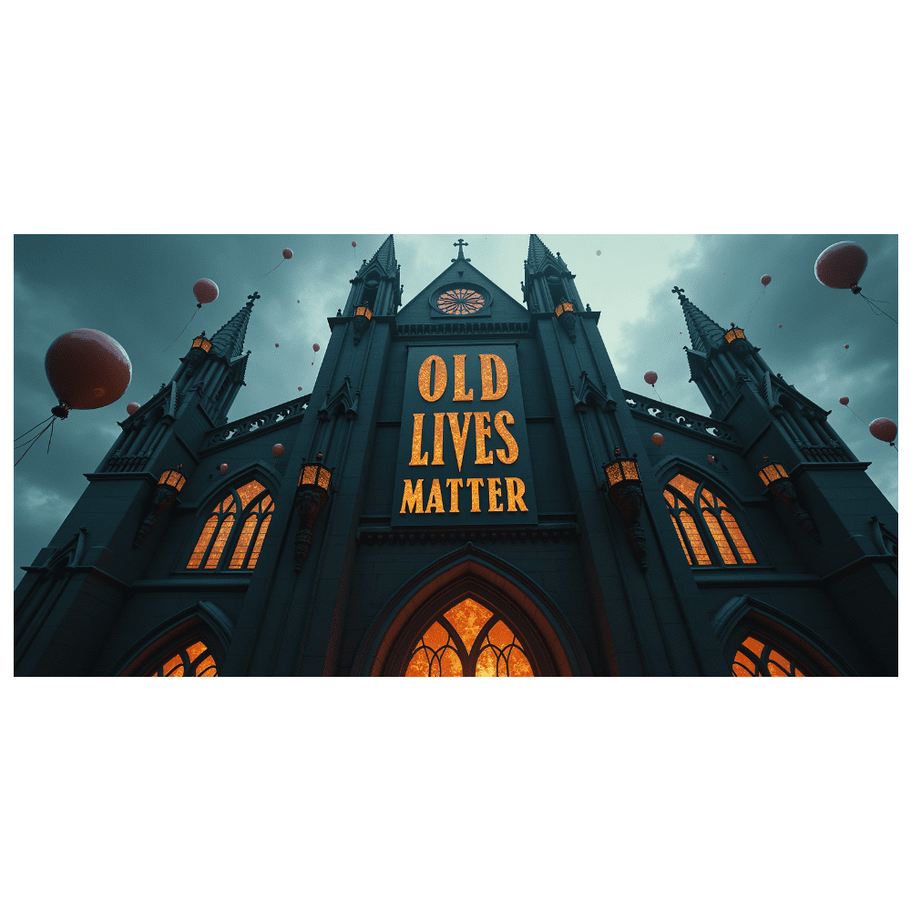 Fantasy Tree Themed Banner with Inspiring Message Old Lives Matter for ...