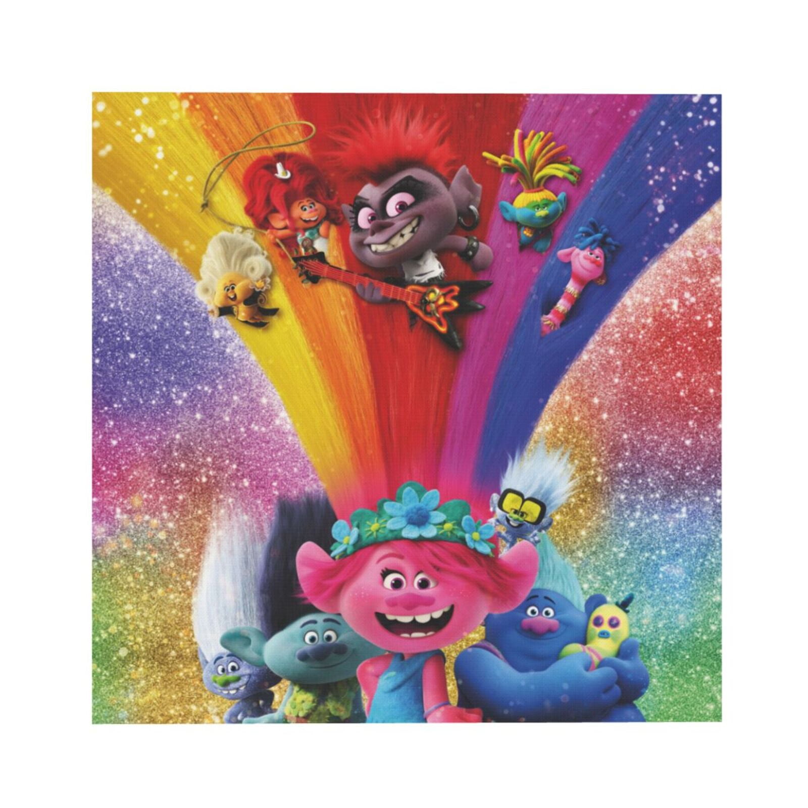 Fantasy Trolls World Tour Canvas Decorative Poster Square Unframe Wall ...