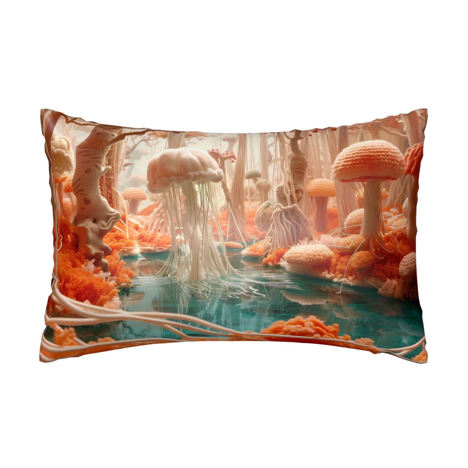 Fantasy Underwater Jellyfish Silk Pillow Case for Hair And Skin Queen ...
