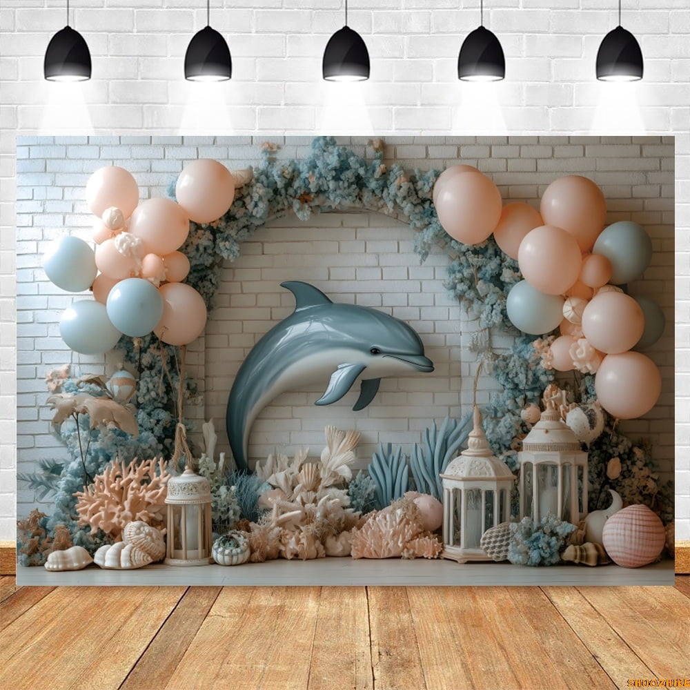 Fantasy Underwater World Photography Backdrop Ocean Dolphin Whale Arch ...