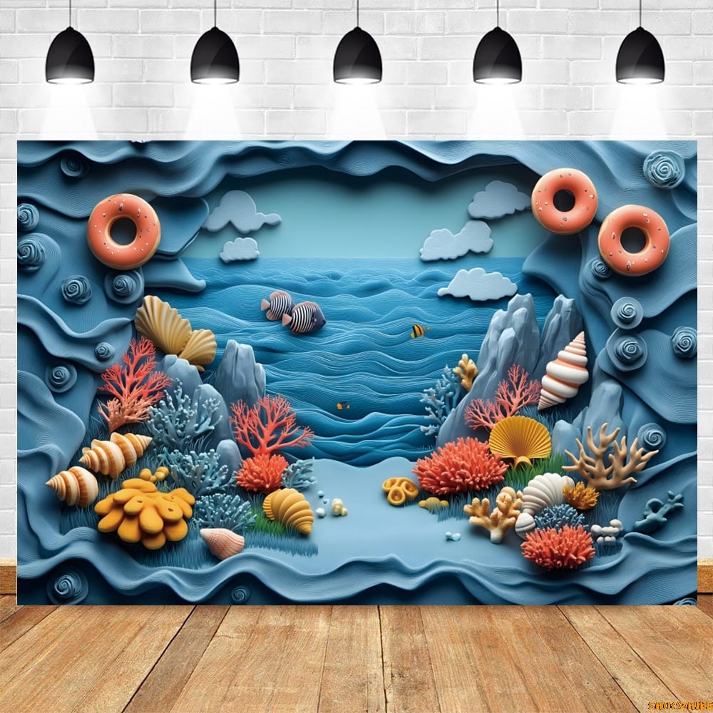Fantasy Underwater World Photography Backdrop Ocean Dolphin Whale Arch ...