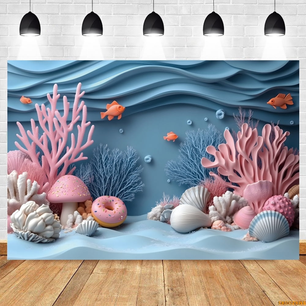 Fantasy Underwater World Photography Backdrop Ocean Dolphin Whale Arch ...