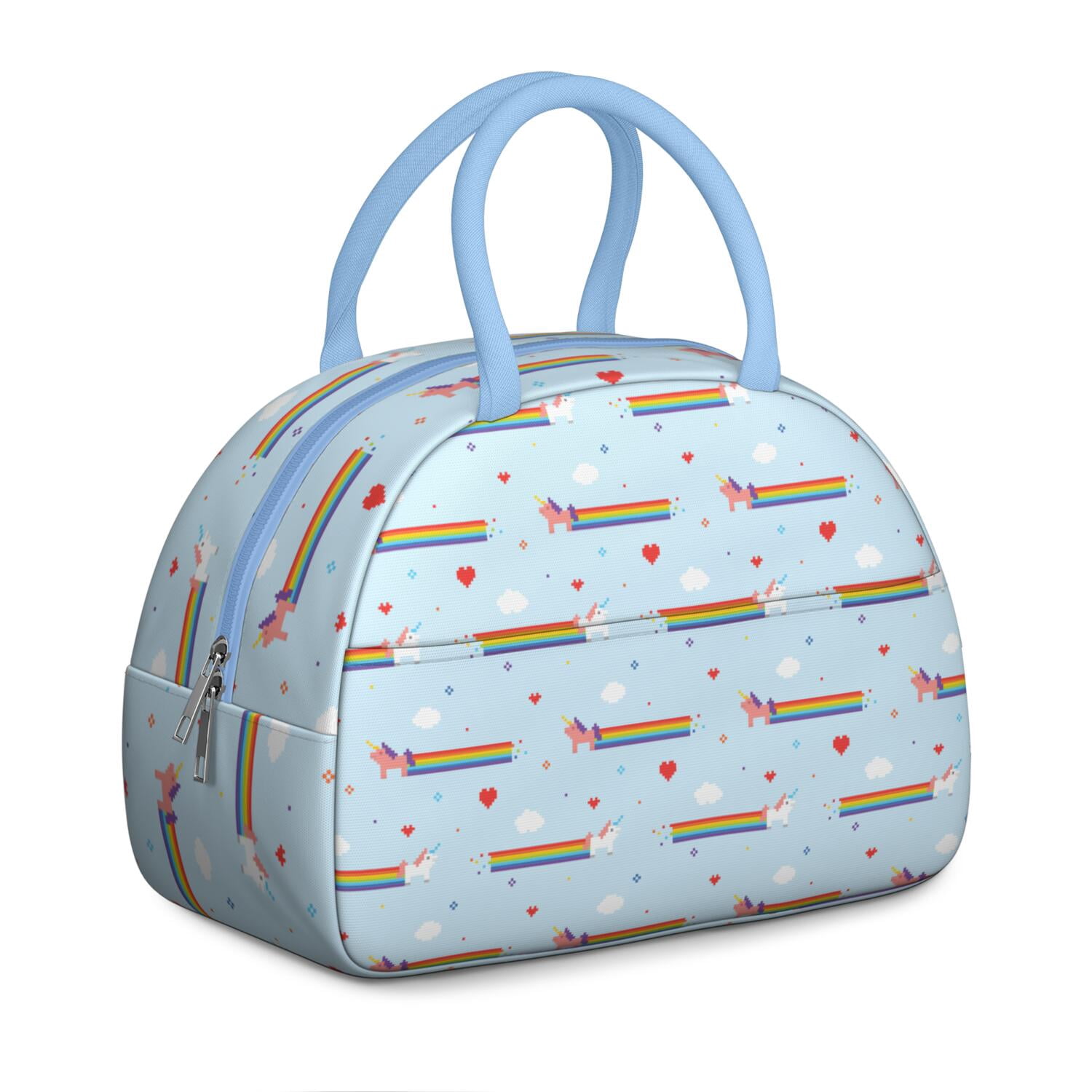 Fantasy Unicorn Lunch Box - Rainbow Swirl Design, Leakproof Cooler for ...