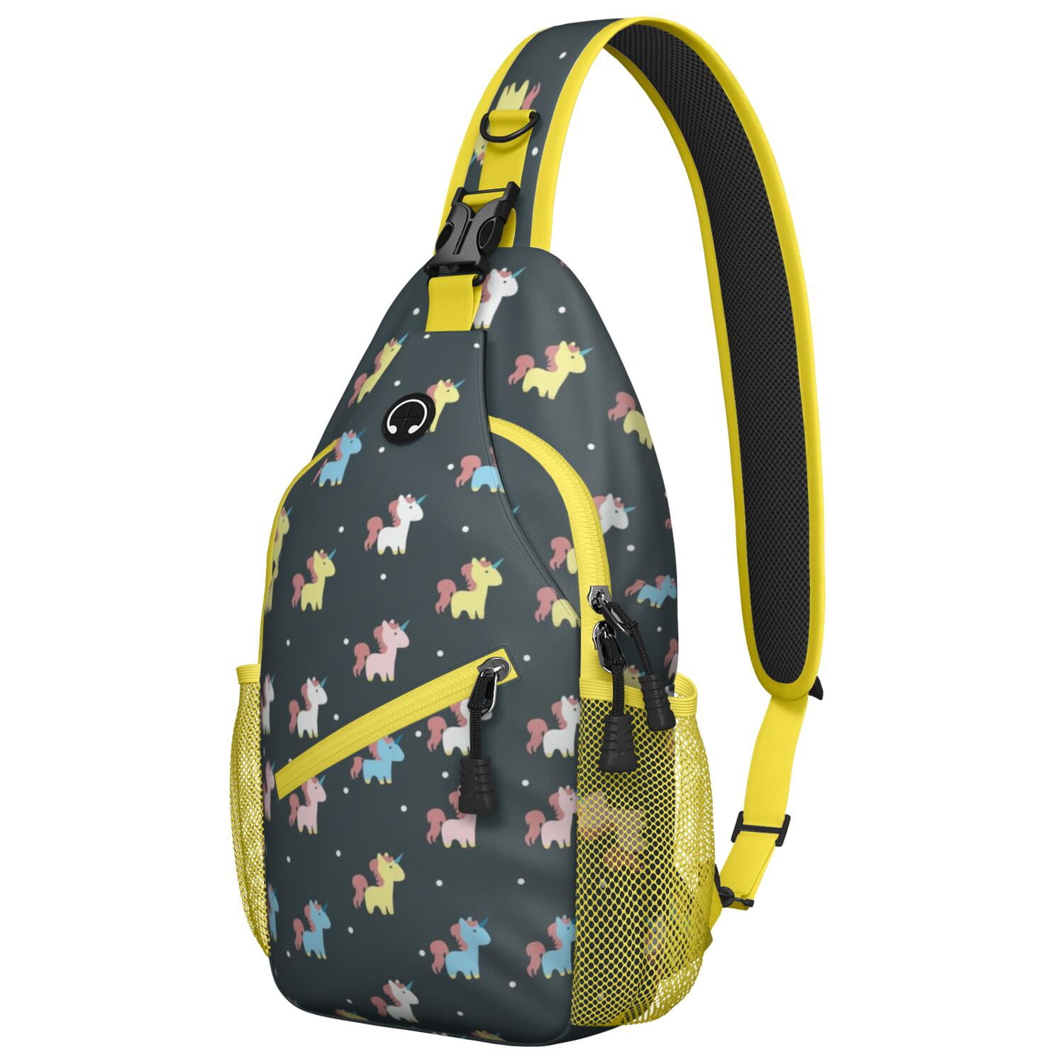 Fantasy Unicorn and Mystical Forest Sling Backpack for Women Women ...