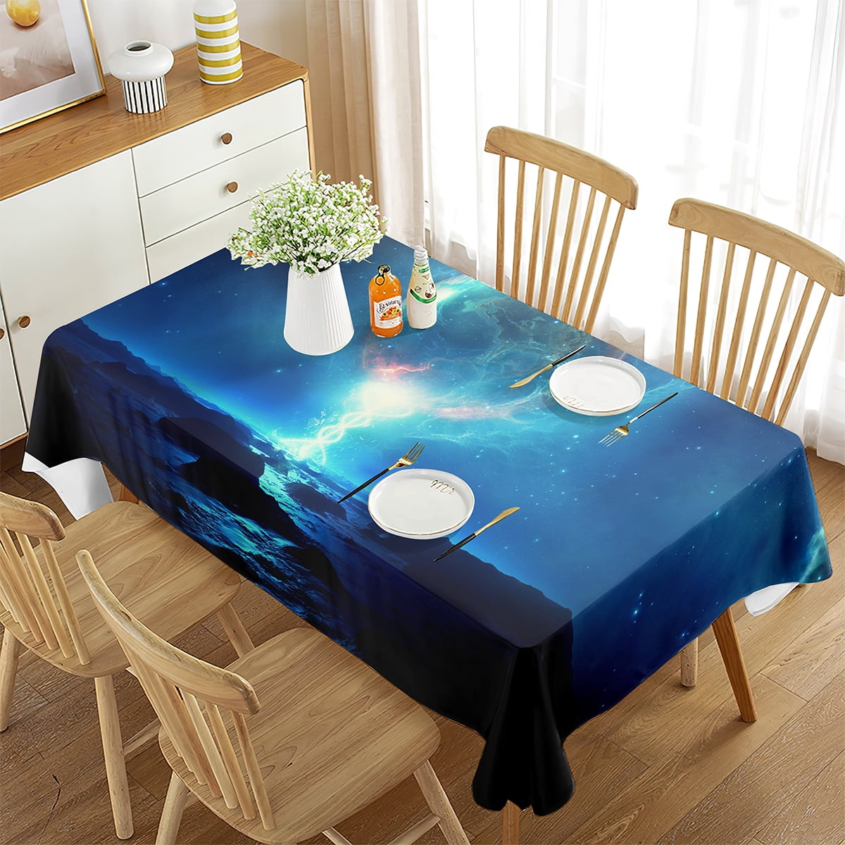 Fantasy Universe Tablecloth r for Rectangular Tablecloth Galaxy Stars ...