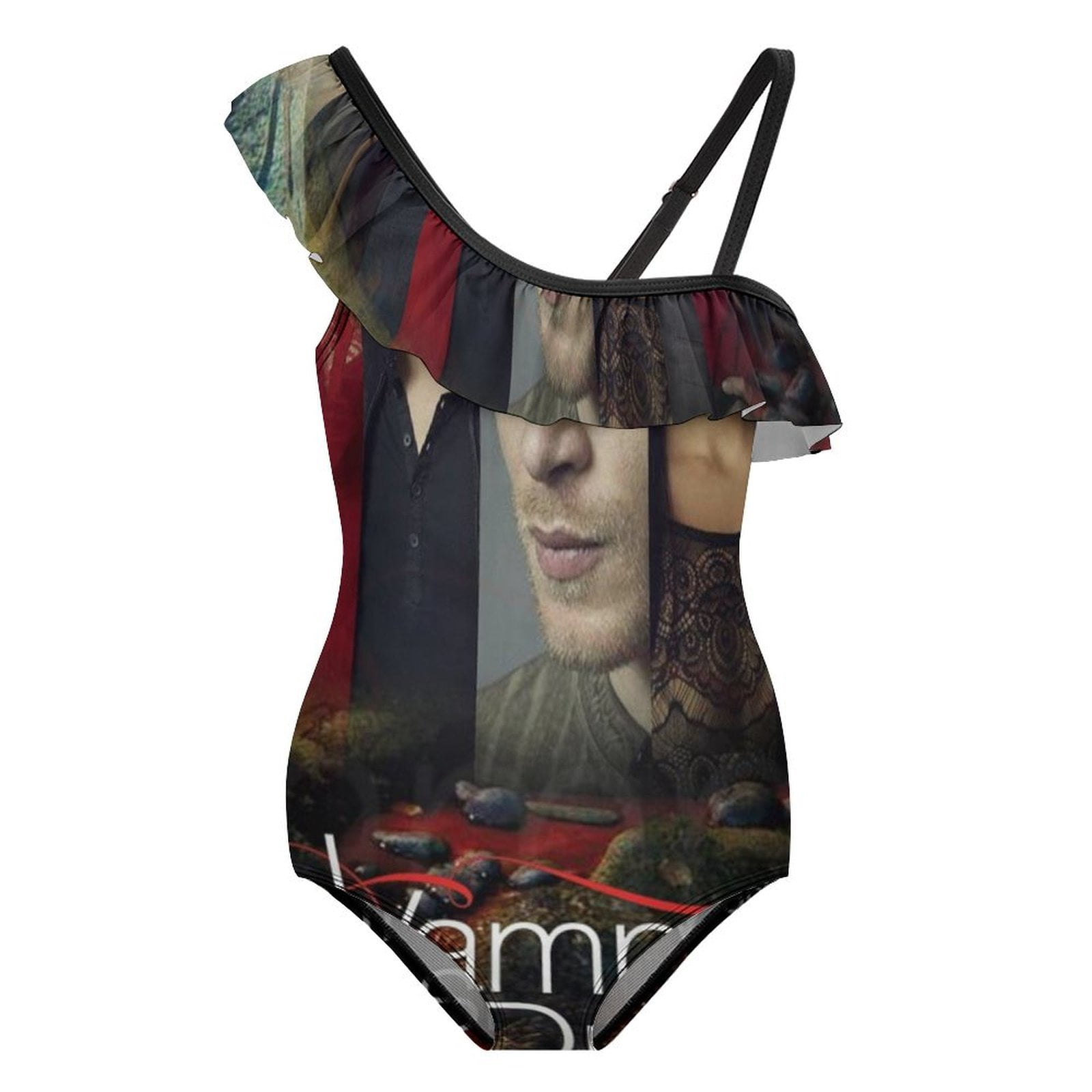 Fantasy Vampire Diaries One-Piece Swimsuit for Girls Adjustable One ...