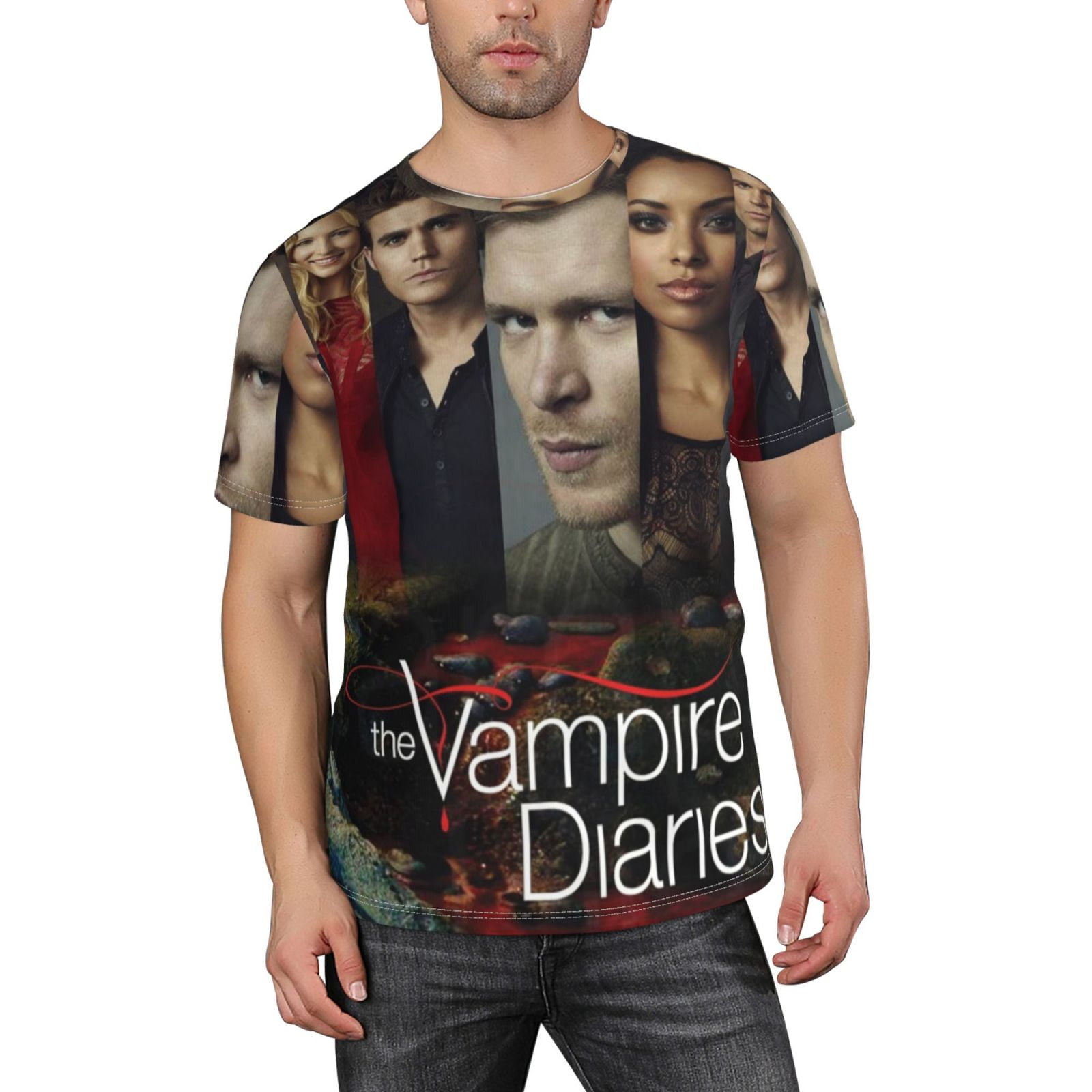 Fantasy Vampire Diaries T-Shirt for Men Novelty 3D Pritneted Casual ...