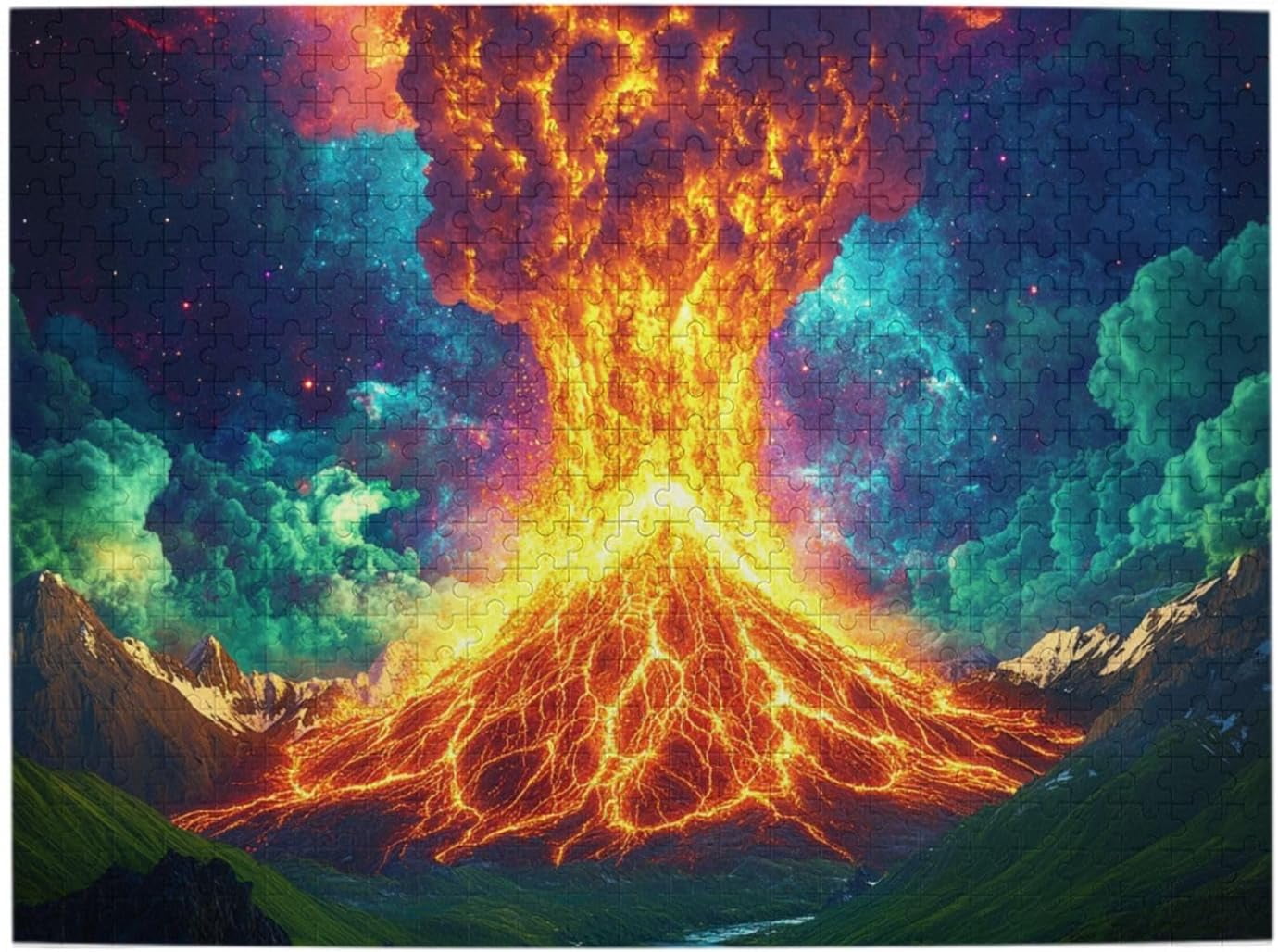 Fantasy Volcano Eruption Jigsaw Puzzles for Adults,Stunningly Vibrant ...