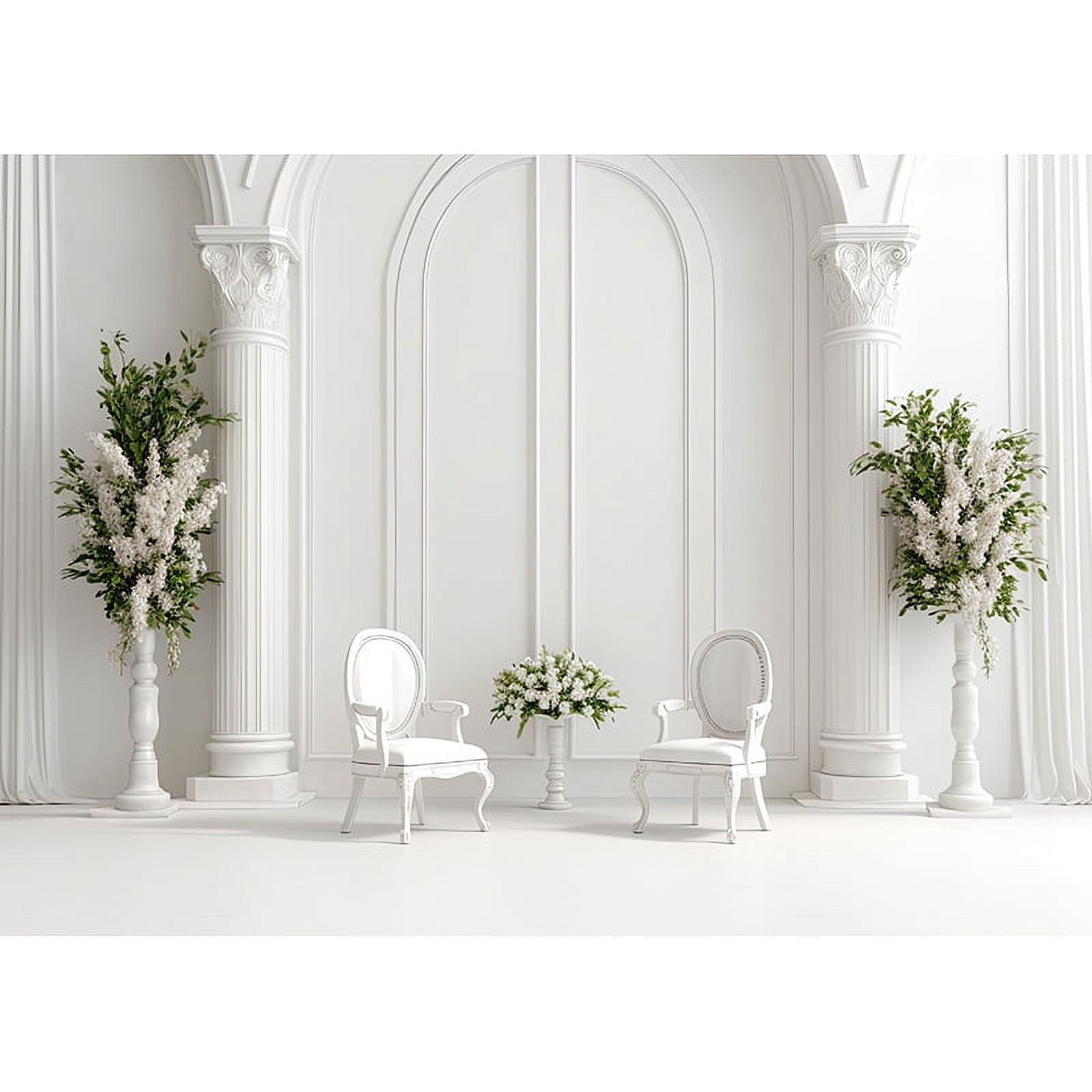Fantasy Wedding Stage Photography Backdrops Flower Arch Background ...