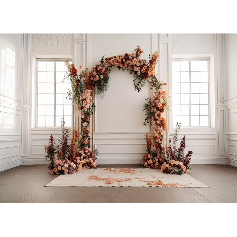 Fantasy Wedding Stage Photography Backdrops Flower Arch Background ...