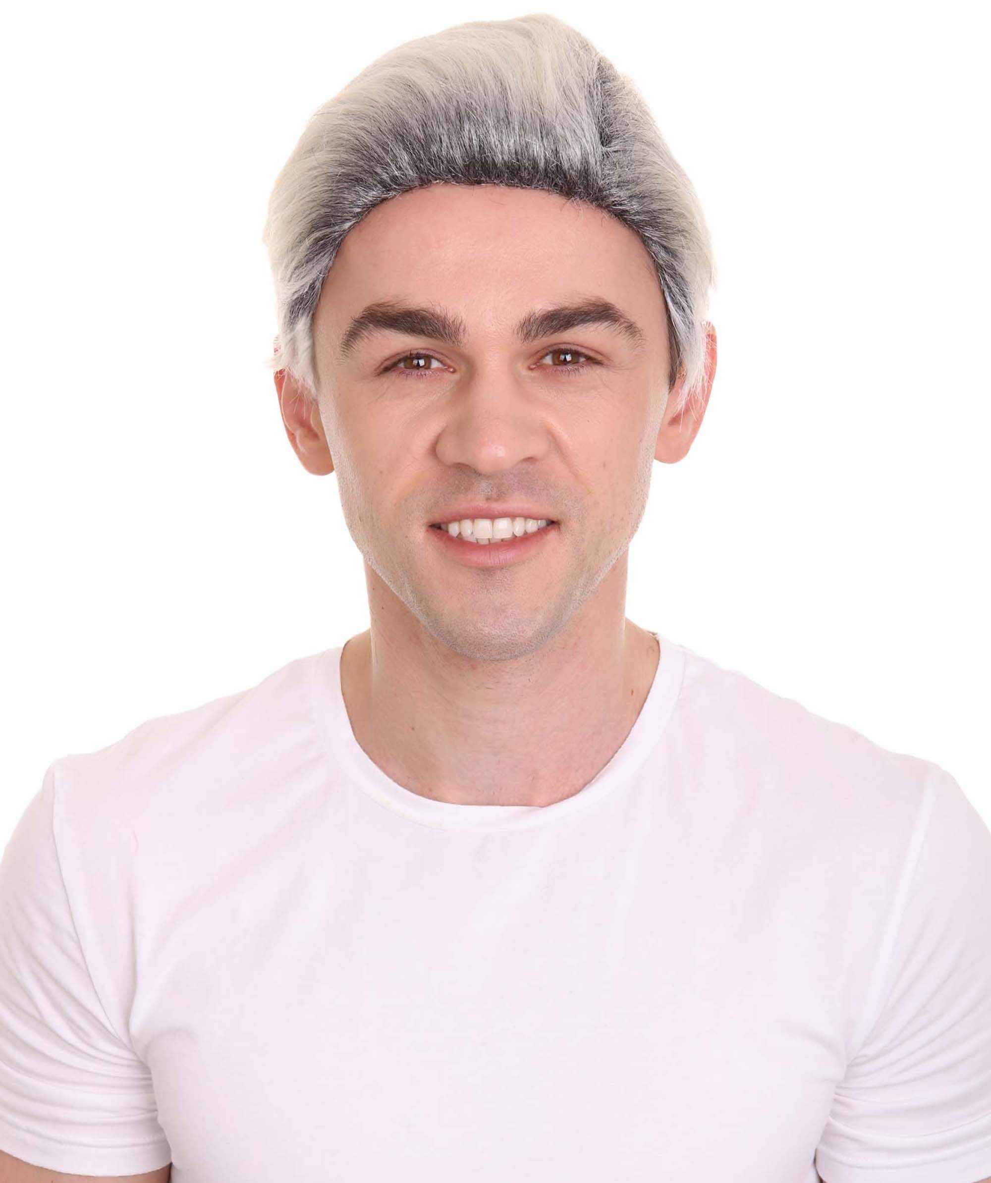 Fantasy Wig for Cosplay | Gray Mens Wig | Premium Breathable Capless ...