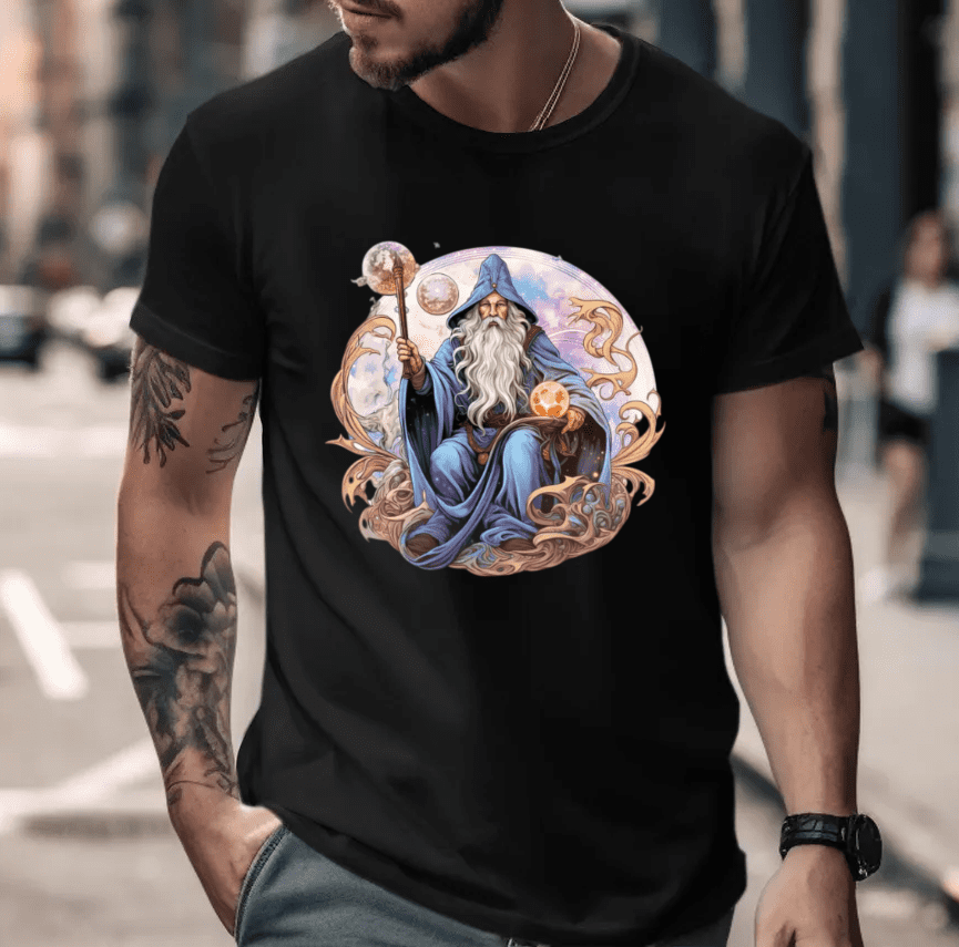 Fantasy Wizard Magic Inspired Vintage Graphic Print Casual Outfit ...