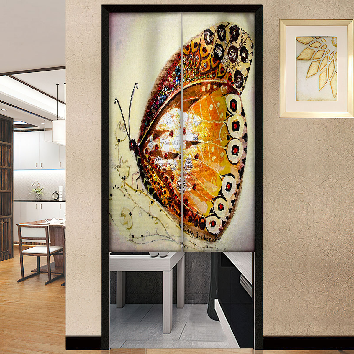 Fantasy Women Girl Butterfly Door Curtain Japanese Style Kitchen ...