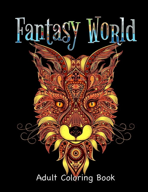 Fantasy World Adult Coloring Book (Paperback) - Walmart.com