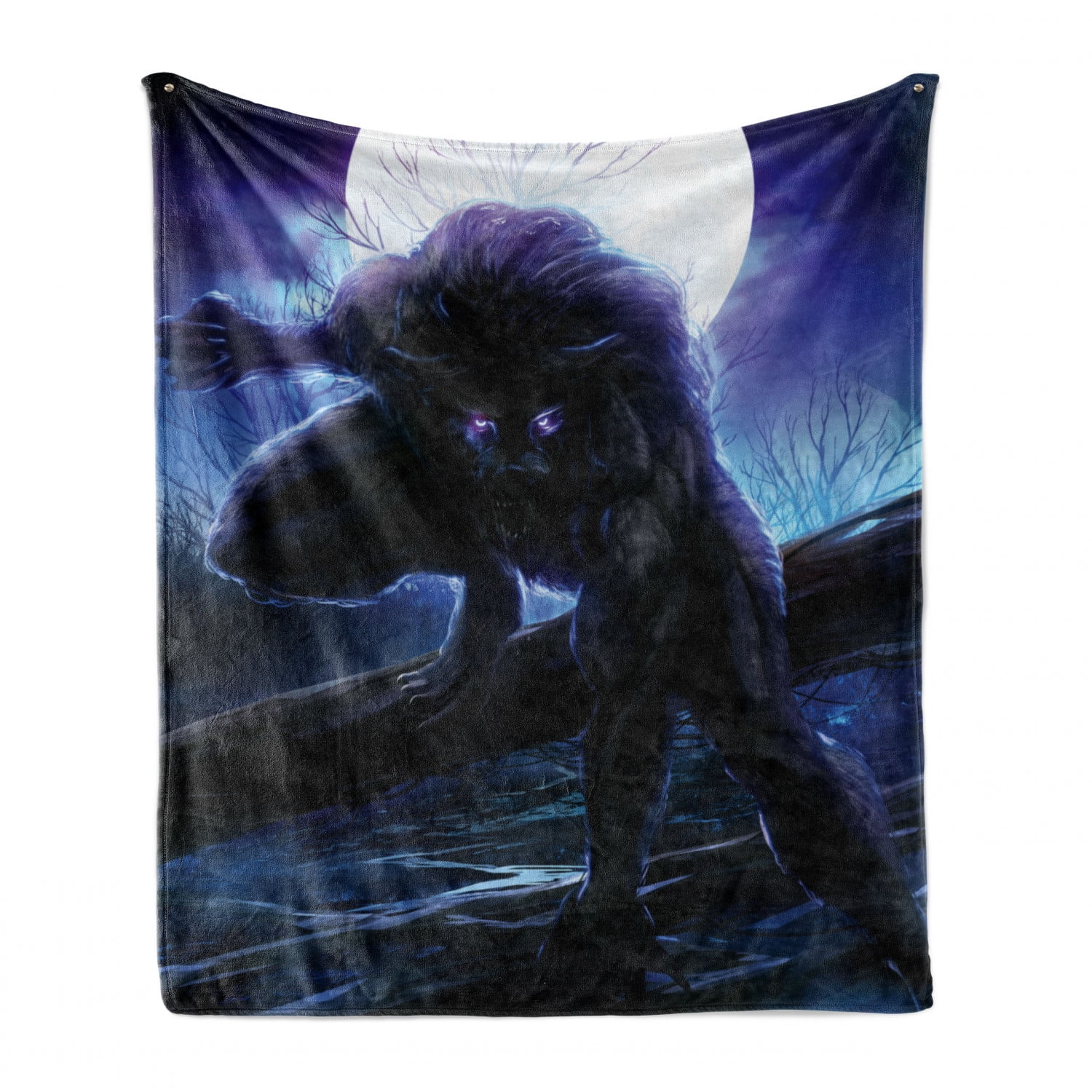 Fantasy World Soft Flannel Fleece Throw Blanket, Surreal Werewolf ...